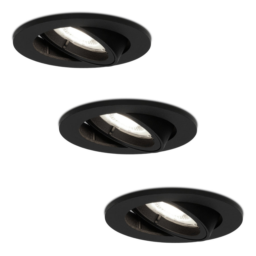 Set van 3 stuks dimbare LED inbouwspots Oslo 5 Watt 6000K