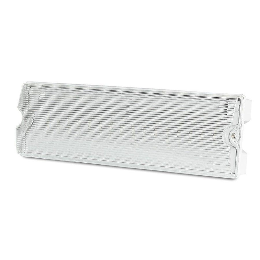 LED Emergency lighting surface mounted fixture 3 Watt 6400K IP65 Incl. icon