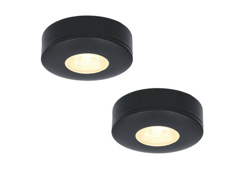 Set van 2 LED Opbouwspots Pavo wit 3 Watt 2700K