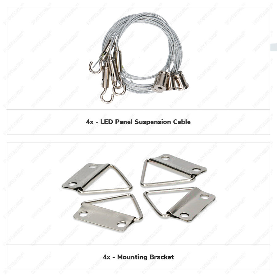 Suspension kit for 60x60 and 30x120 LED Panels (125+150lm/W)