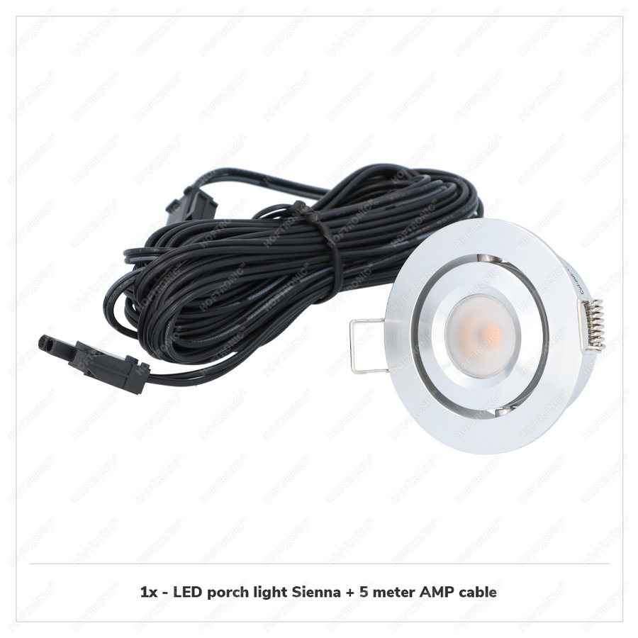 Sienna LED recessed spot 3 Watt - 12 Volt - 2700K - IP44 - Tiltable