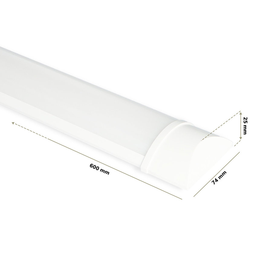 LED Batten 60 cm 20W 6400K 2400lm Samsung 5 years warranty