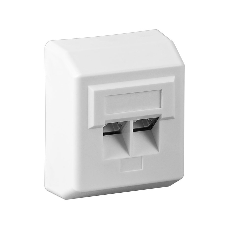 NET CAT5e Netwerkdoos AP opbouw universeel wit - CAT kabel