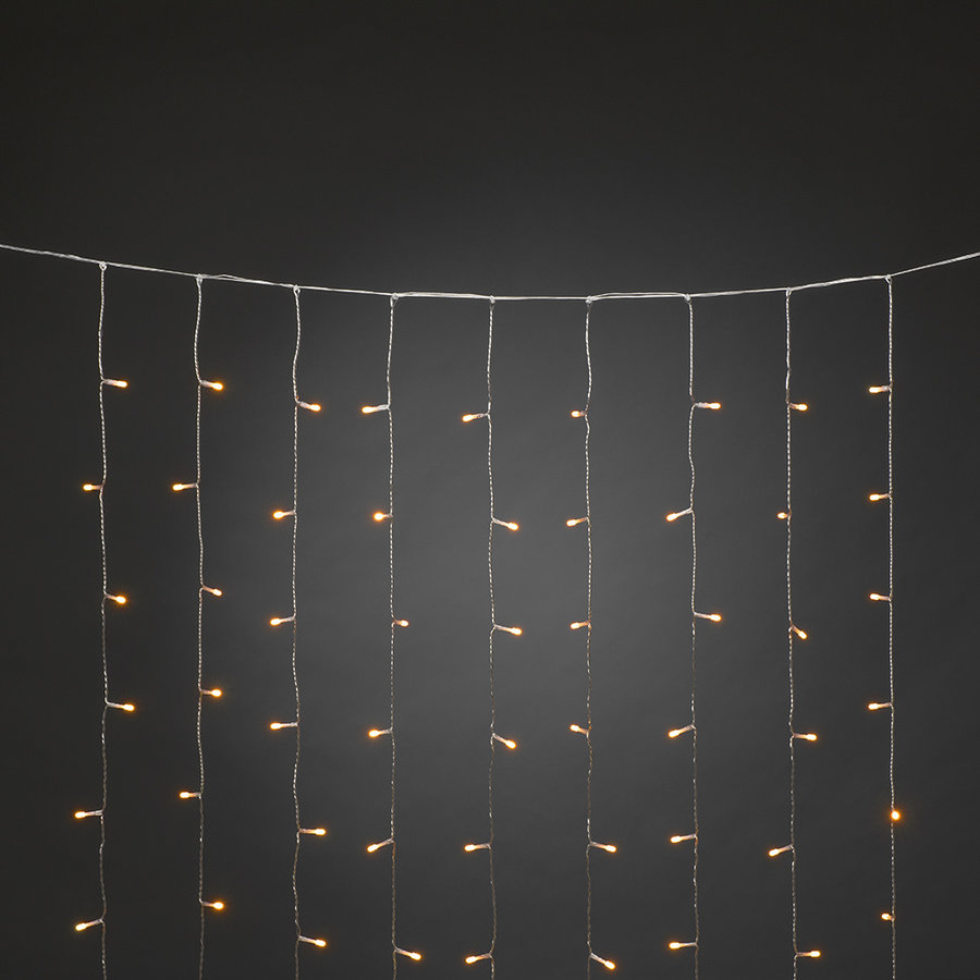 Konstsmide outdoor light curtain - 320 extra warm white LEDs - 2x2m