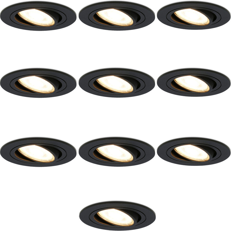 Set of 10 dimmable LED downlights Miro 4.2 Watt with spot