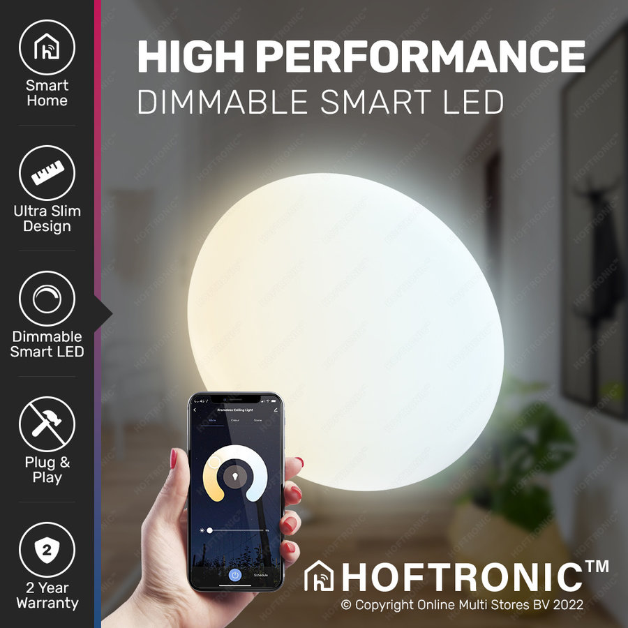 SMART LED round ceiling light - RGBWW - WiFi+BLE - 2400lm - 24W