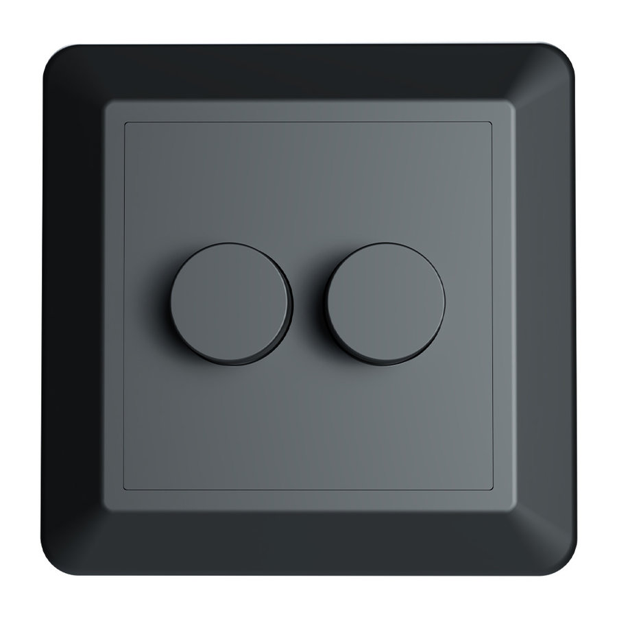 LED Duo dimmer fase afsnijding 2x100W maximaal