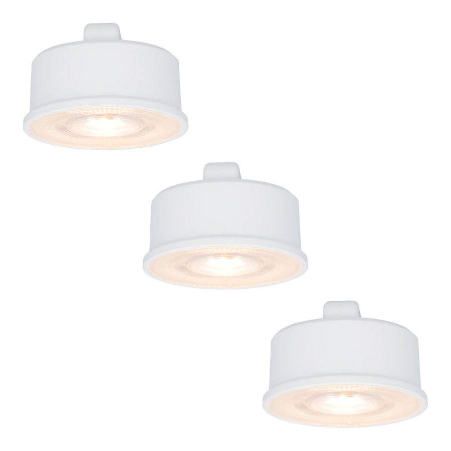 3x Dimbare LED module - Vervangt GU10 - 2700K - 3.8 Watt - Ultra dun