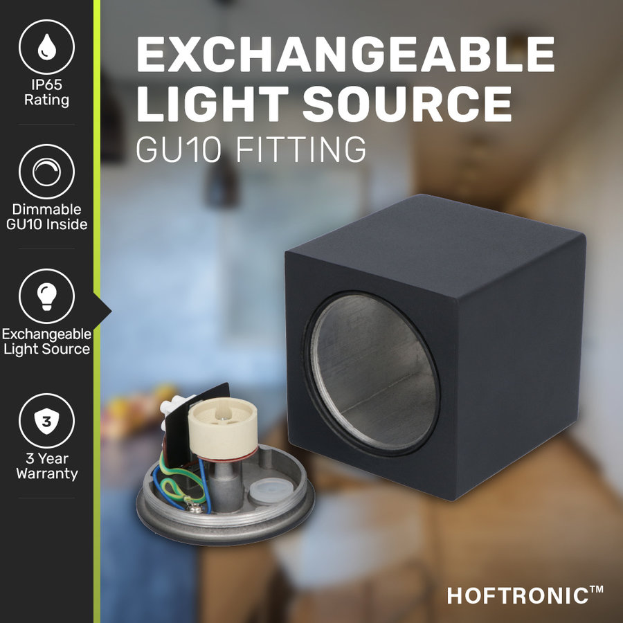 Gibbon LED mounted ceiling light - Square - IP65 waterproof - 4000K