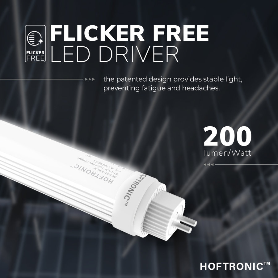 T5 (G5) LED tube 145 cm - 4800 lumen - 6000K (200W/860) flicker-free