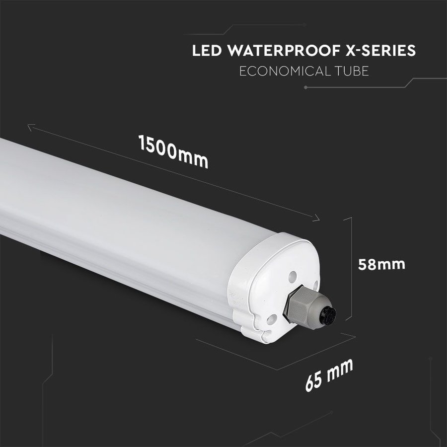 6-pack IP65 LED Waterproof Lamp 150 cm 32W 6500K Linkable