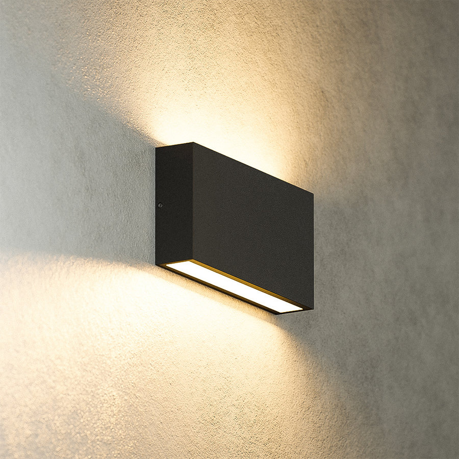 Dimmable LED wall light Otis M - 2700K - IP54 outdoor use - Black