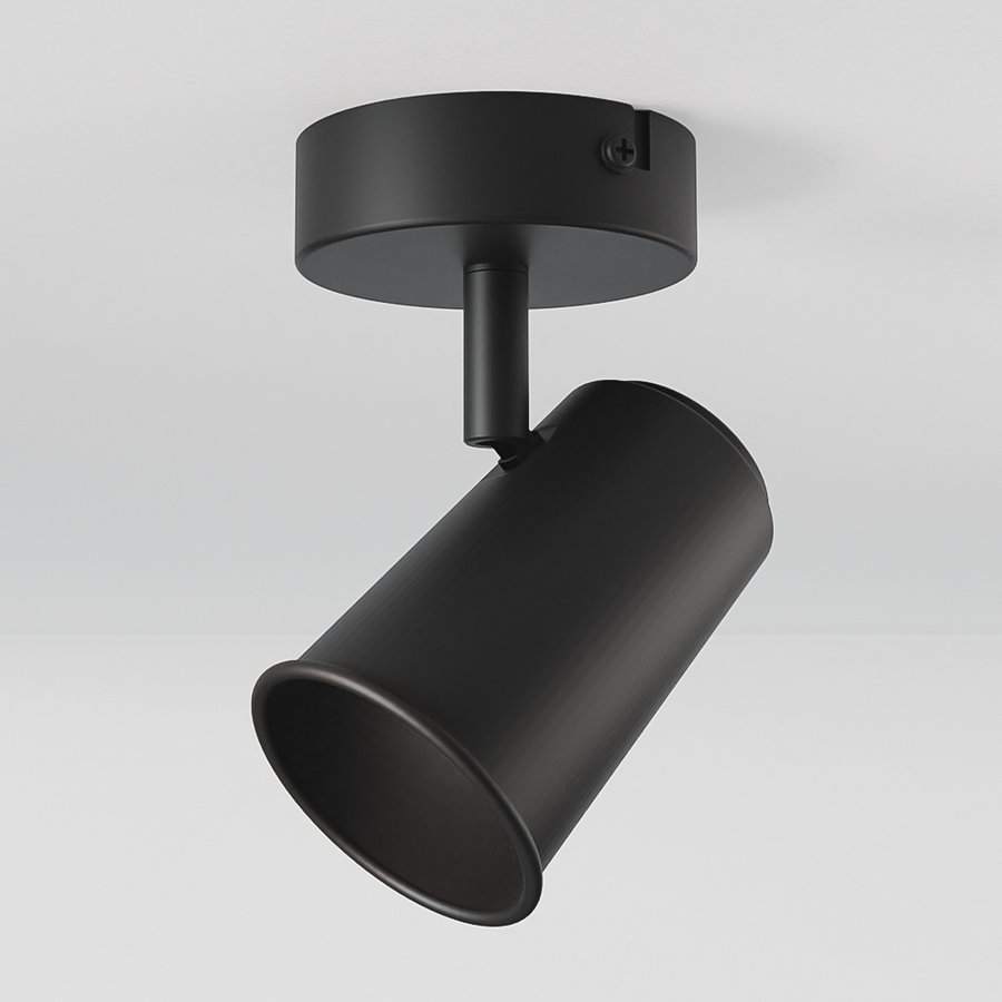 Riga LED ceiling light - Tiltable - 1 spotlight - GU10 - Black