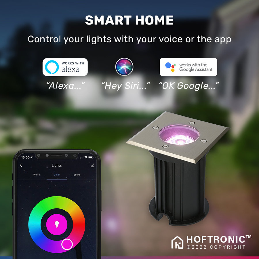 6x LED ground lights - WiFi & Bluetooth - SS - Square - IP67 - Ramsay