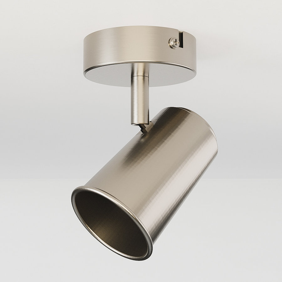 Riga LED ceiling light - Tiltable - 1 spotlight - GU10 - Grey