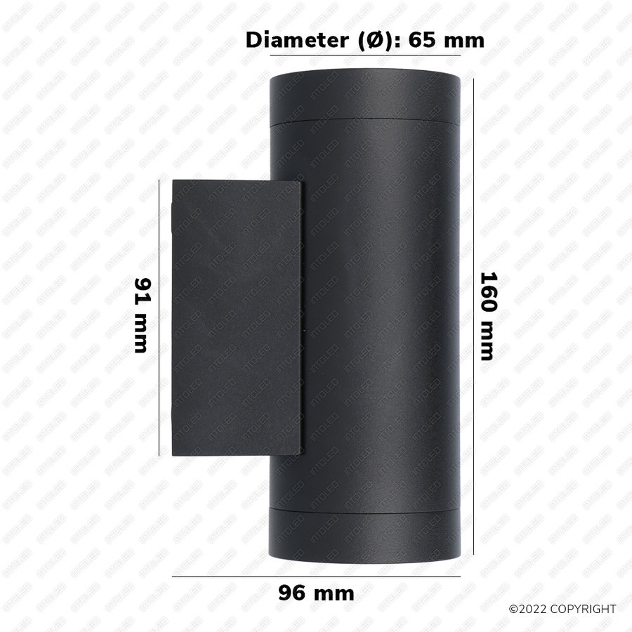 Dimmable LED wall light - 4000K Neutral white light colour - 5W