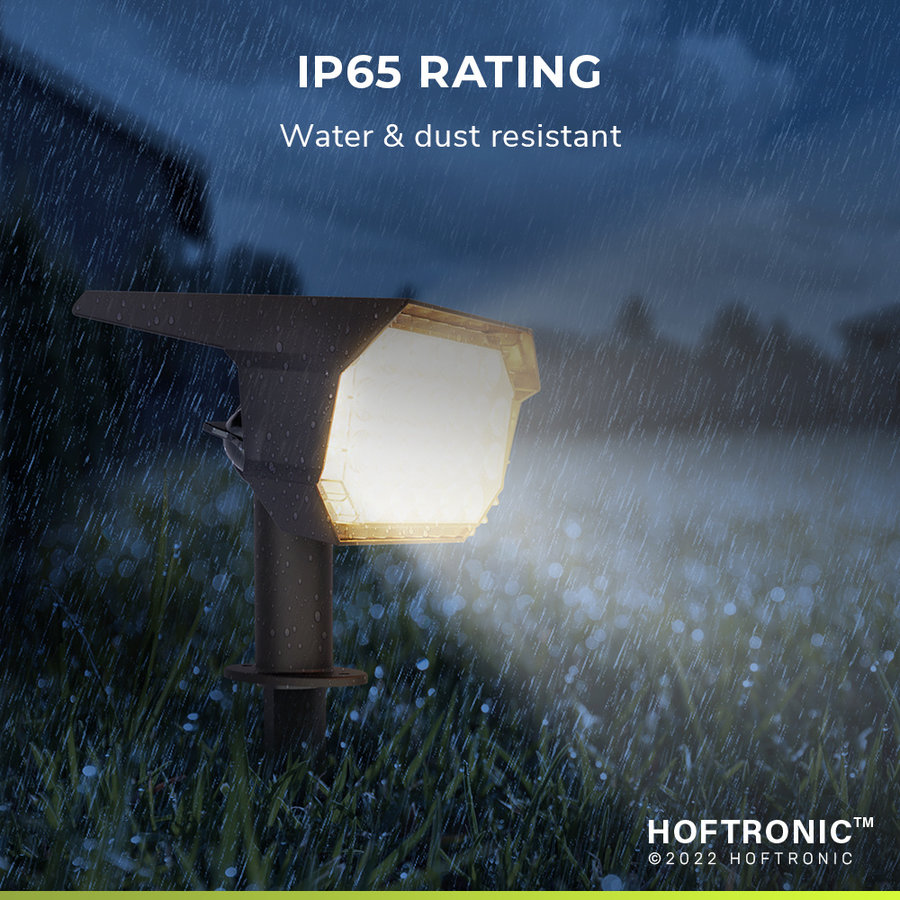 2x Kate LED Solar spotlight - 3000K warm white - IP65 waterproof