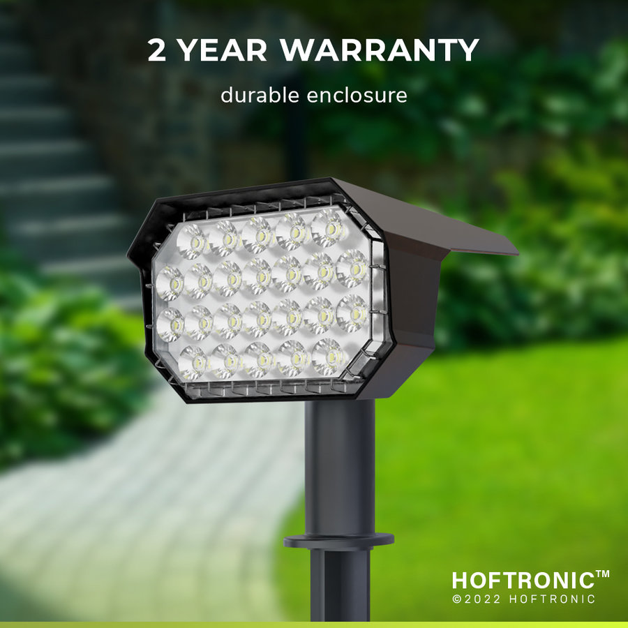 2x Kate LED Solar spotlight - 3000K warm white - IP65 waterproof