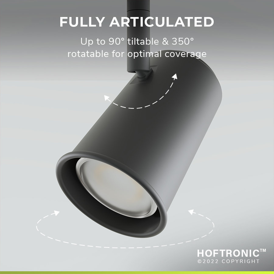 Riga LED plafondlamp 2 spots - draaibaar - GU10 6000K - Zwart