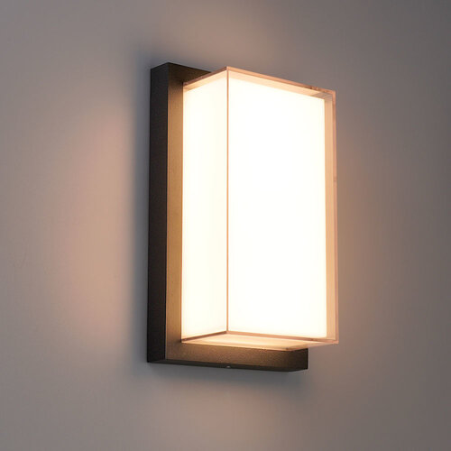 Jasper LED wall light - 3000K - 12 watts - IP54 - Black