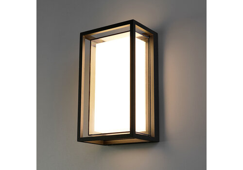 Jasper LED wall light - 3000K - 12 watts - IP54 - Black