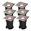 6x LED grondspots - WiFi & Bluetooth - RVS - Vierkant - IP67 - Ramsay