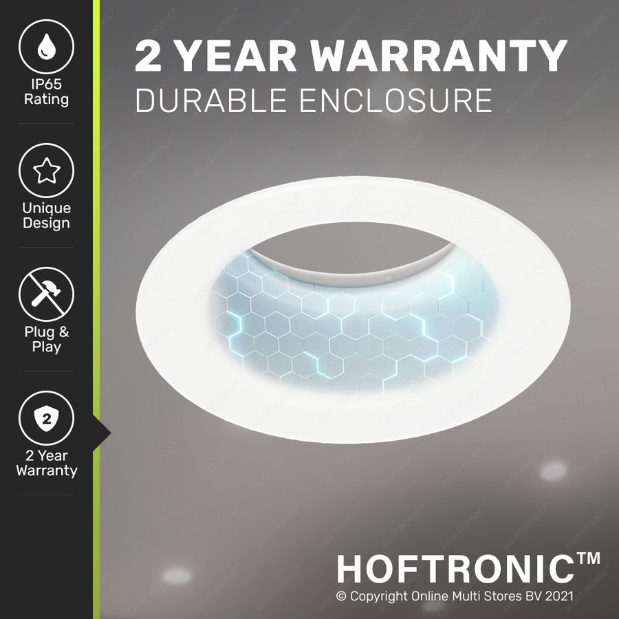 Set 6 Rio LED recessed downlights - Spot fixture - GU10 socket - IP65