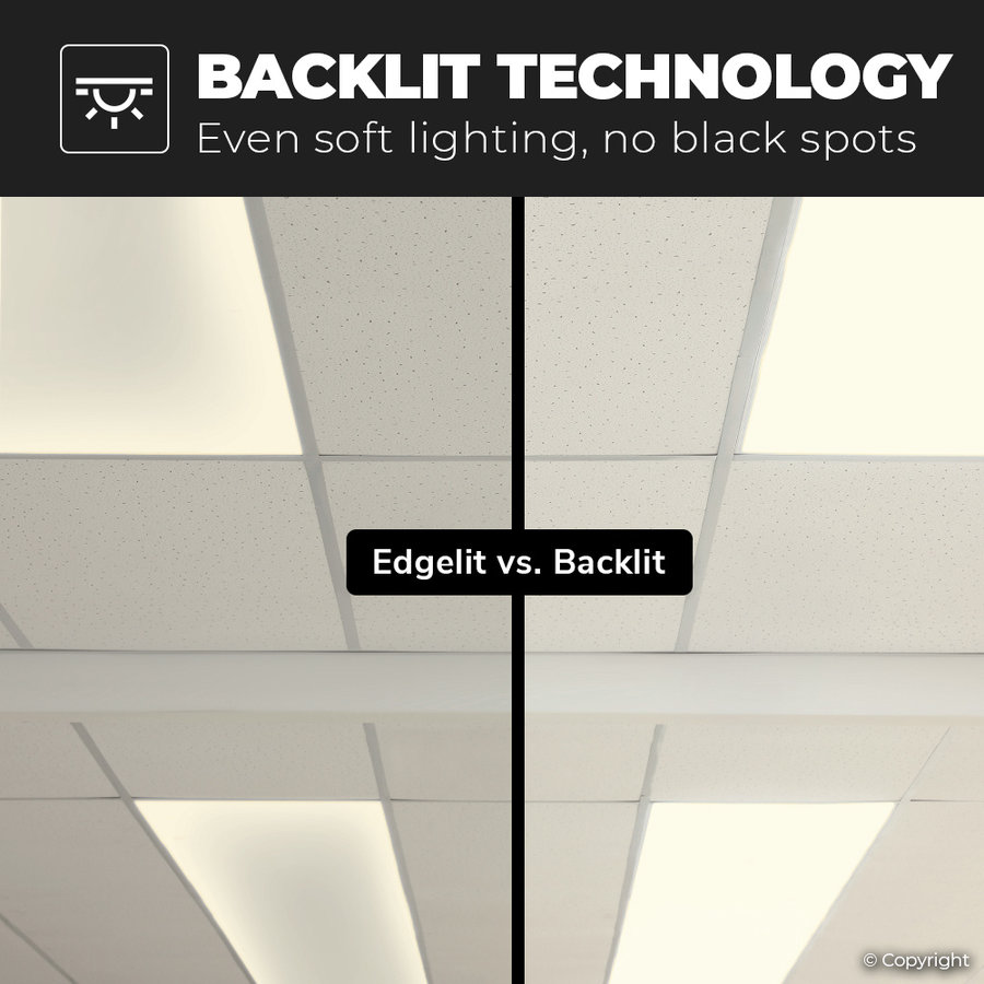 6x LED Panel 36W 120lm/W 30x120 3000K UGR22