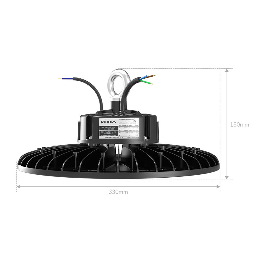 LED High bay 200W 4000K IP65 160lm/W Incl. Philips Driver