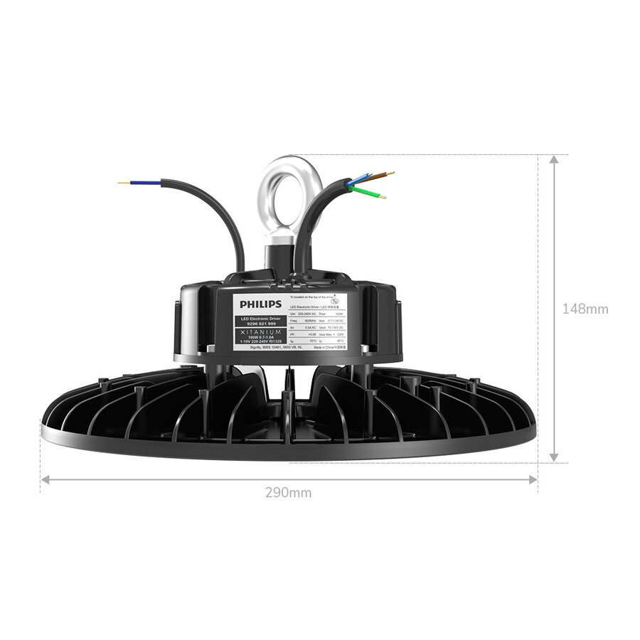 LED High bay 150W 6000K IP65 160lm/W Incl. Philips Driver