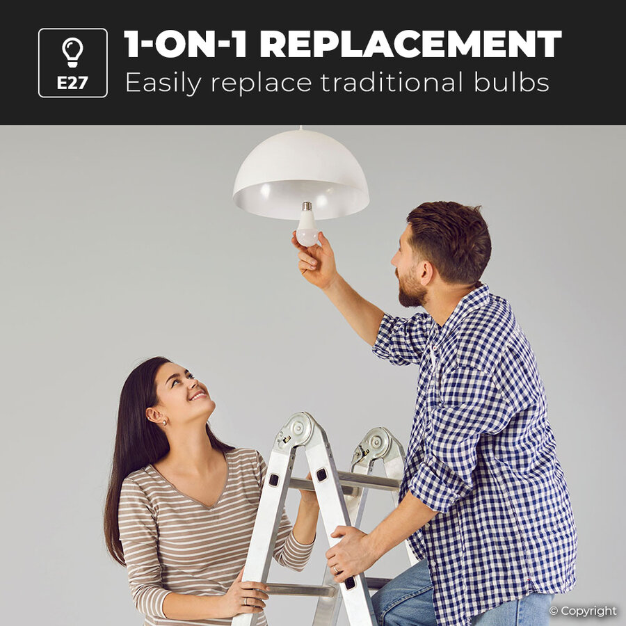 E27 LED bulb - 15W 1521lm - 6500K - Replaces 100 watts