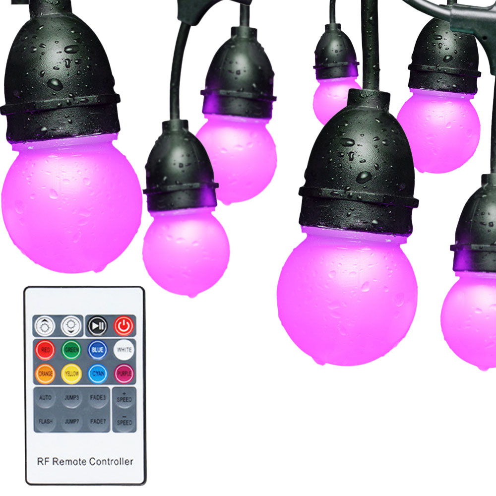 LED String Light - 24 RGB LEDs - 15m - IP54 incl. remote control