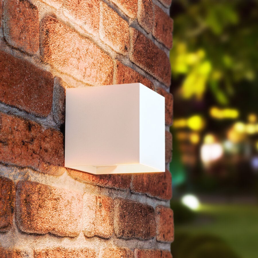 2x Kansas LED wall light - 3000K warm white - 7 watt - IP65 - White