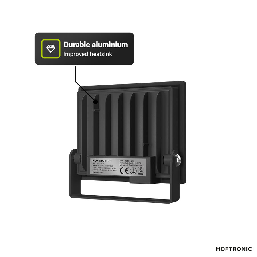 Lumons LED Floodlight - 10W 850lm - 6500K - IP65 - replaces 80W