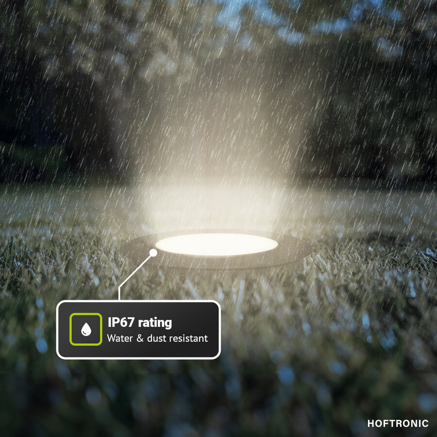 Lilly dimmable LED ground light round stainless steel excl. GU10 light