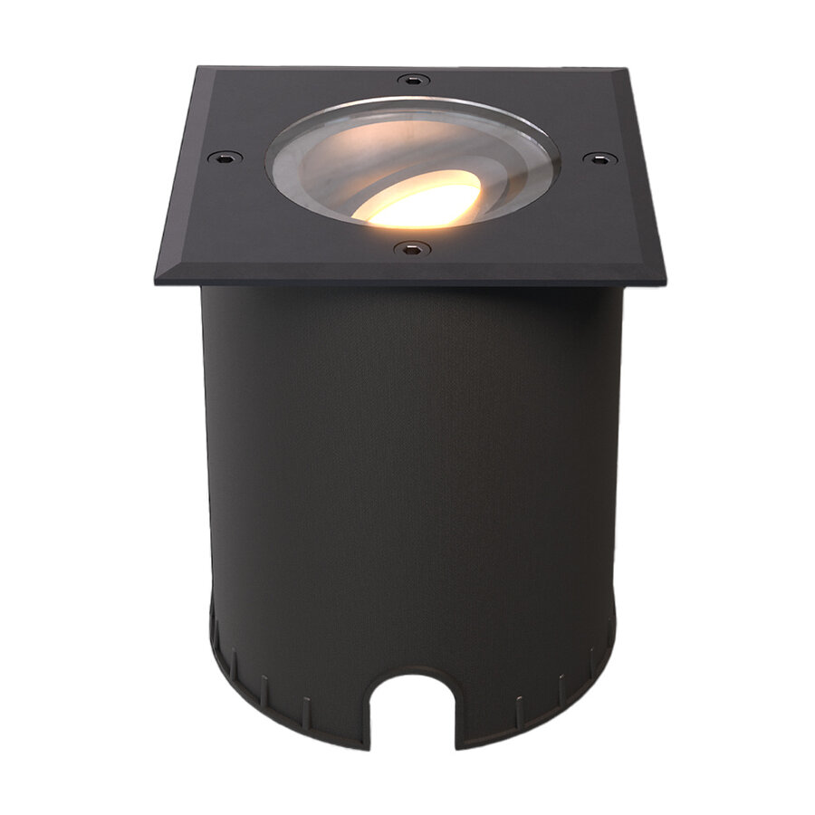 Cody LED Grondspot Zwart - Overrijdbaar - Vierkant - 2700K - IP67