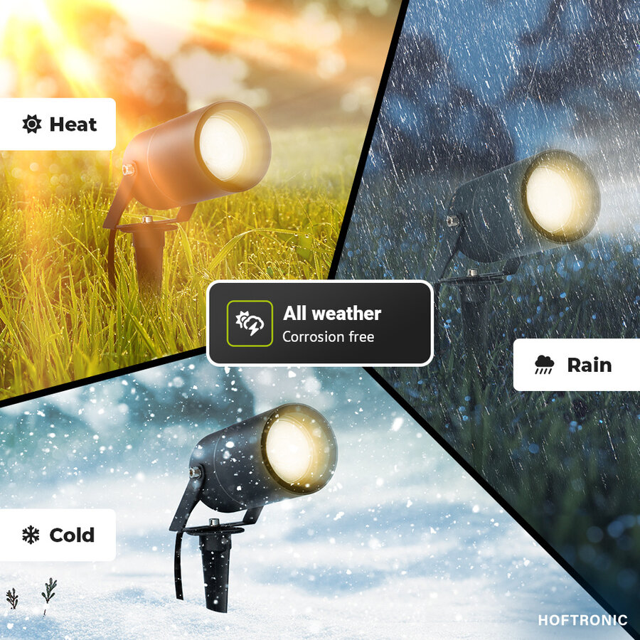 3x Spikey LED Gardenspike light 5 Watt 400lm 2700K black IP65