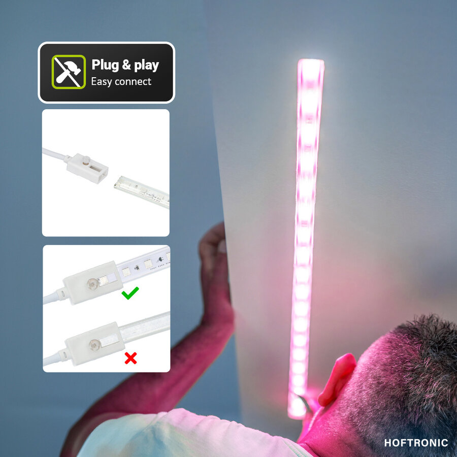 Dimmable LED Strip - 50m - RGB - 60 LEDs/m - IP65 - Plug & Play