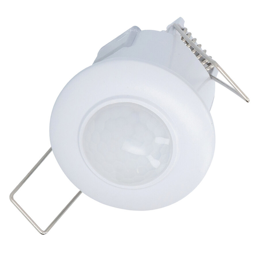 PIR motion sensor 360° range 6m Max. 300 Watt IP20 recessed black
