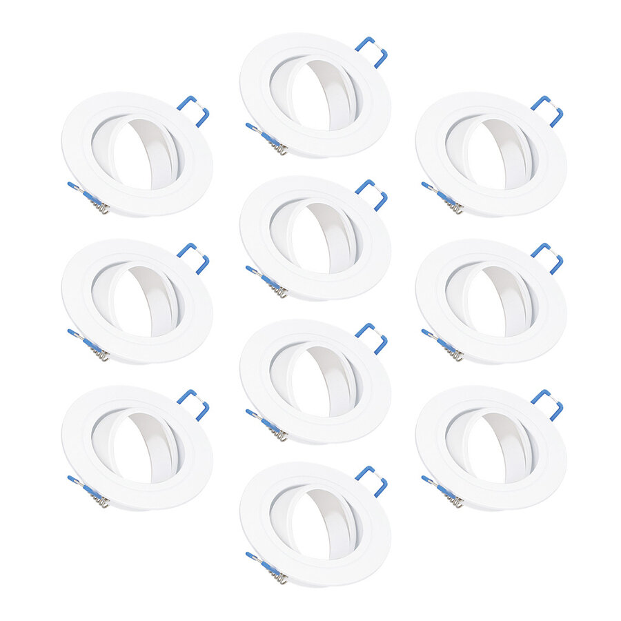 10x GU10 Fixture IP20 Tiltable white