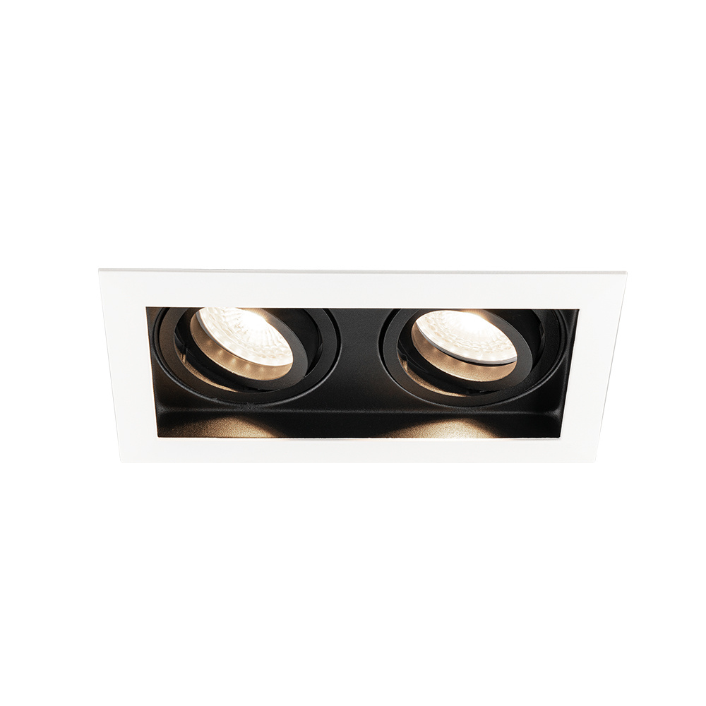 Durham double downlight - 4000K - Tilting - IP20 - White