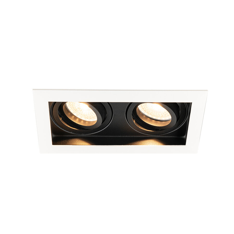 Durham double downlight - 2700K - Tilting - IP20 - White