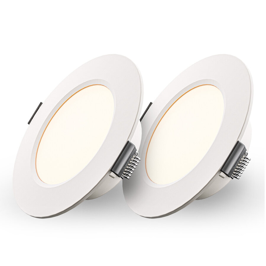 2x LED downlight – inbouwspot rond – 3 Watt 300lm – 2700K – IP20