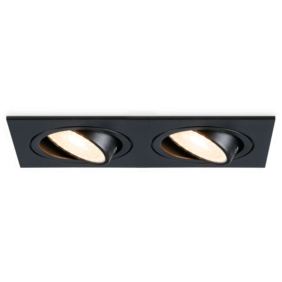 Mallorca double LED downlight - Tiltable - 2700K Warm white - GU10