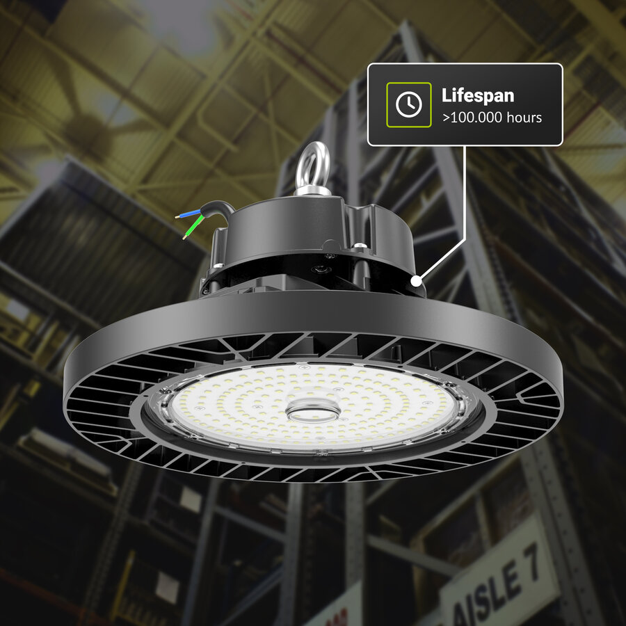 Oberon LED High Bay 200W 6500K 190lm/W 1-10V Dimmable Sosen Driver