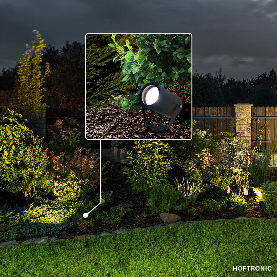 6x Spikey dimmable LED spike - excl. GU10 - IP65 - Black