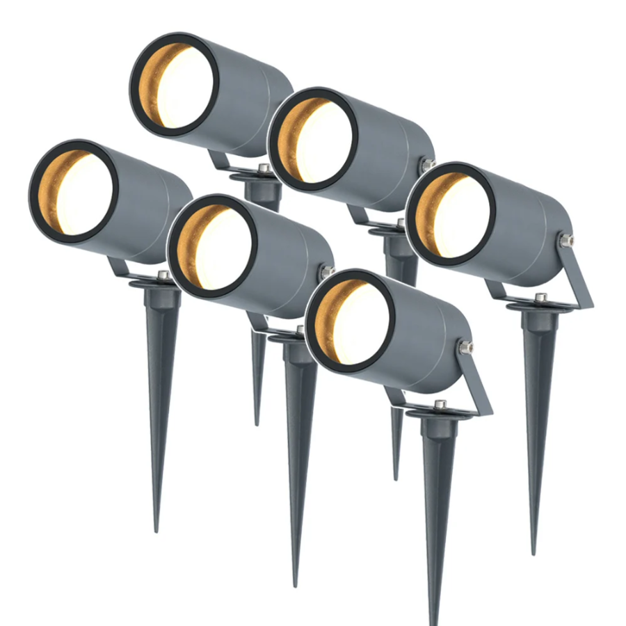 6x Spikey dimmable LED spike - excl. GU10 - IP65 - Anthracite
