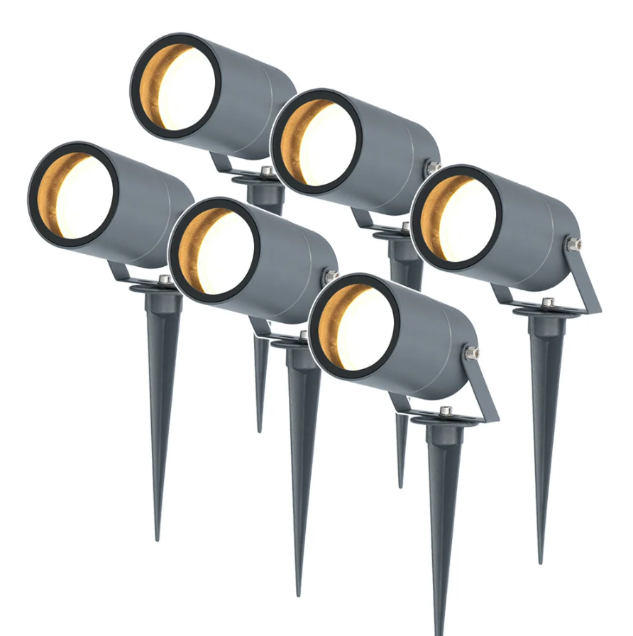 6x Spikey dimmable LED spike - excl. GU10 - IP65 - Anthracite