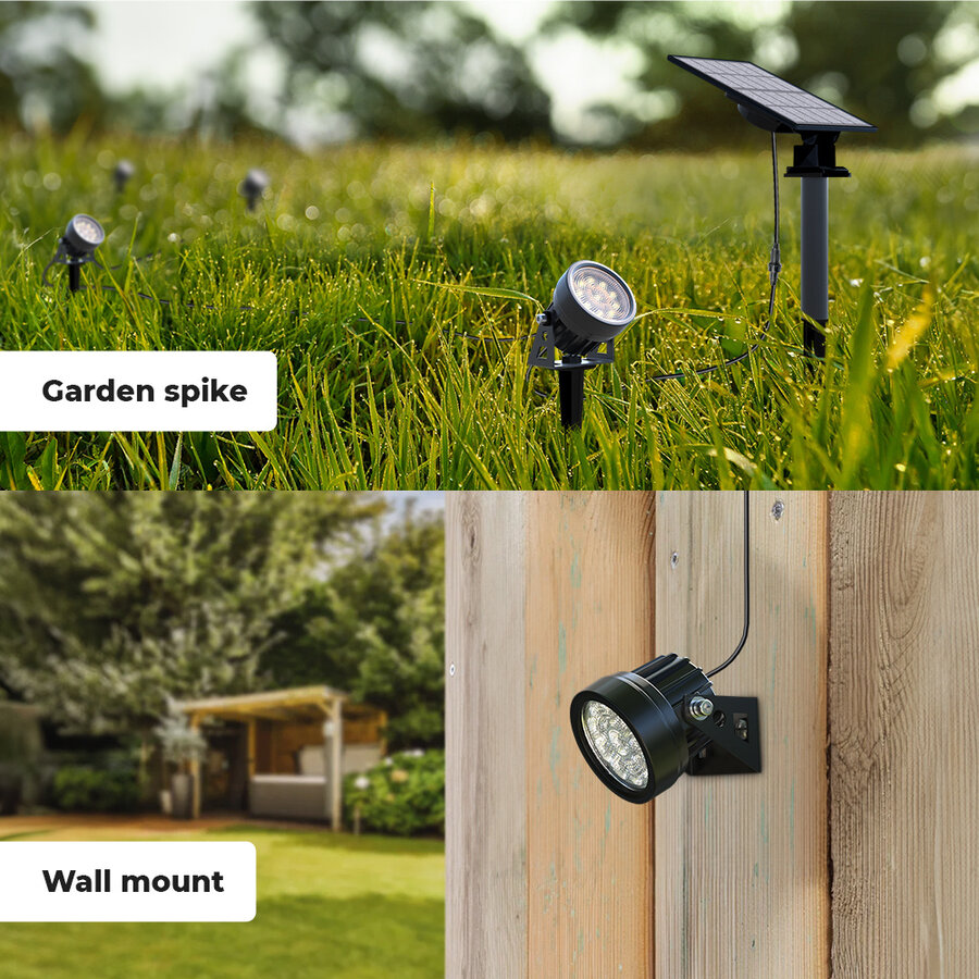 4x Troy Solar prikspots - Los zonnepaneel - IP65 waterdicht