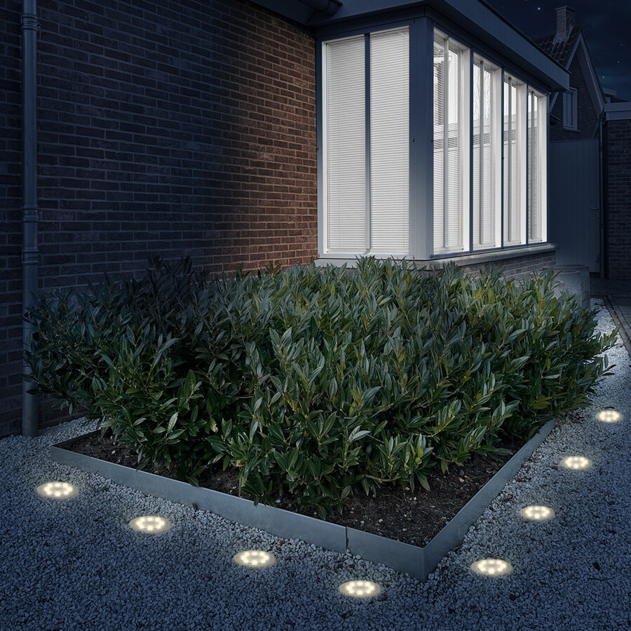 Ellis 12x solar in-ground spotlight - IP65 waterproof